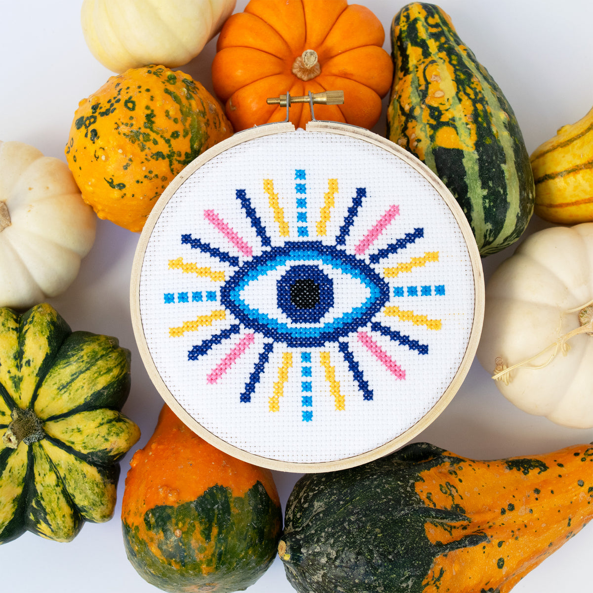 Cross Stitch Pattern PDF | Evil Eye | The Stranded Stitch